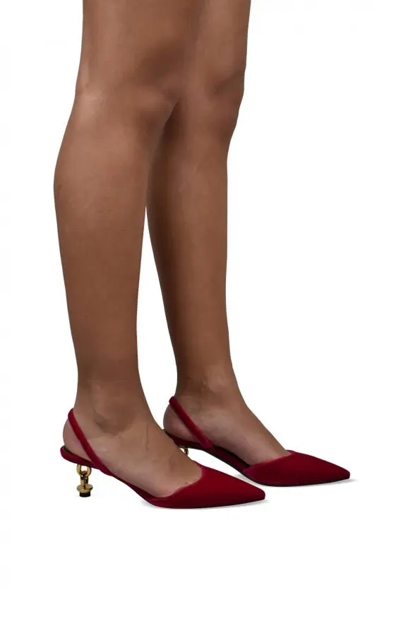 TOM FORD Velvet Chain Heel Slingback