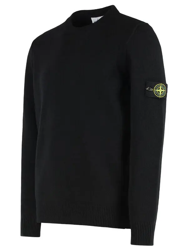 Stone Island Wool Blend Sweater - Black