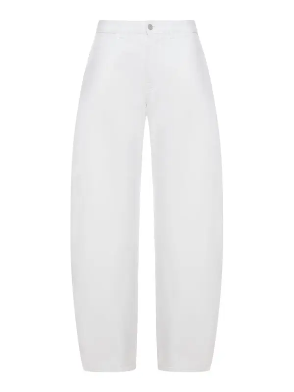 Alaïa Low-waisted Rounded Jeans - White