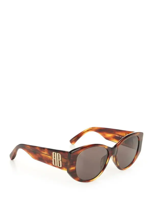 Balenciaga Nano Round Sunglasses - Brown