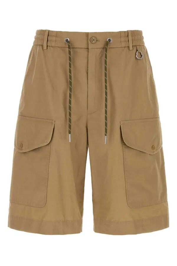 Moncler Cotton Cargo Bermuda Shorts - Brown