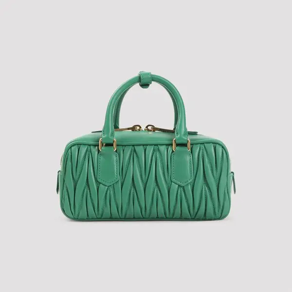 Miu Miu Lamb Leather Handbag - Green