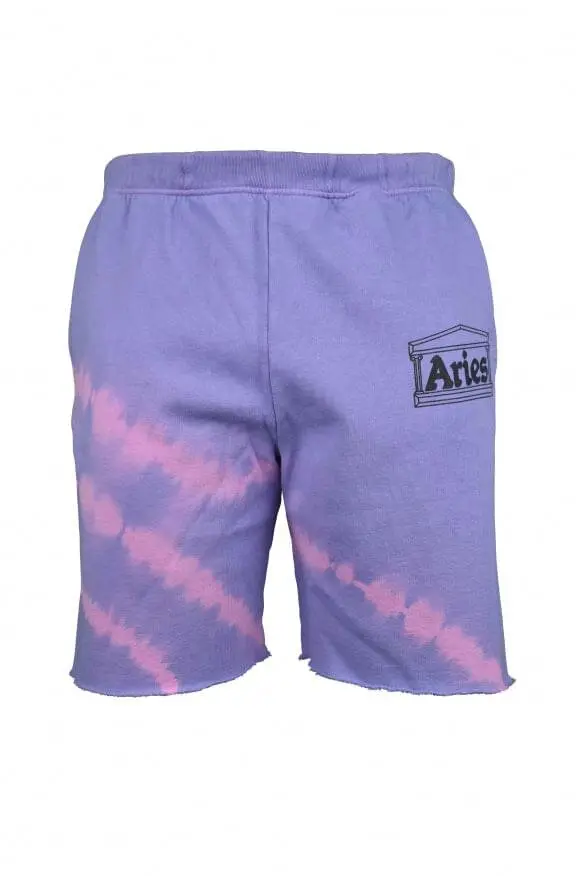 Aries Tie-dye Cotton Shorts - Purple
