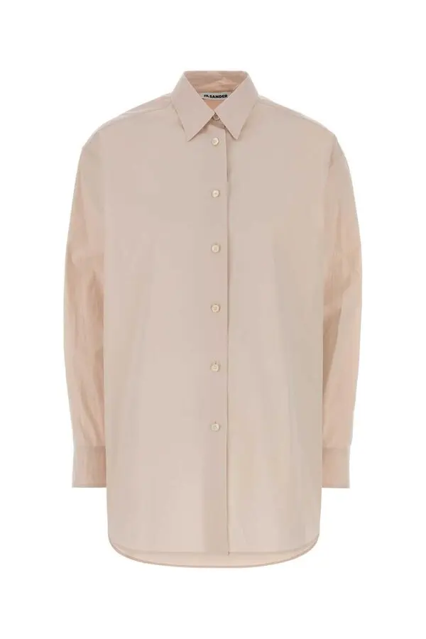 JIL SANDER Light Poplin Oversize Shirt - Pink