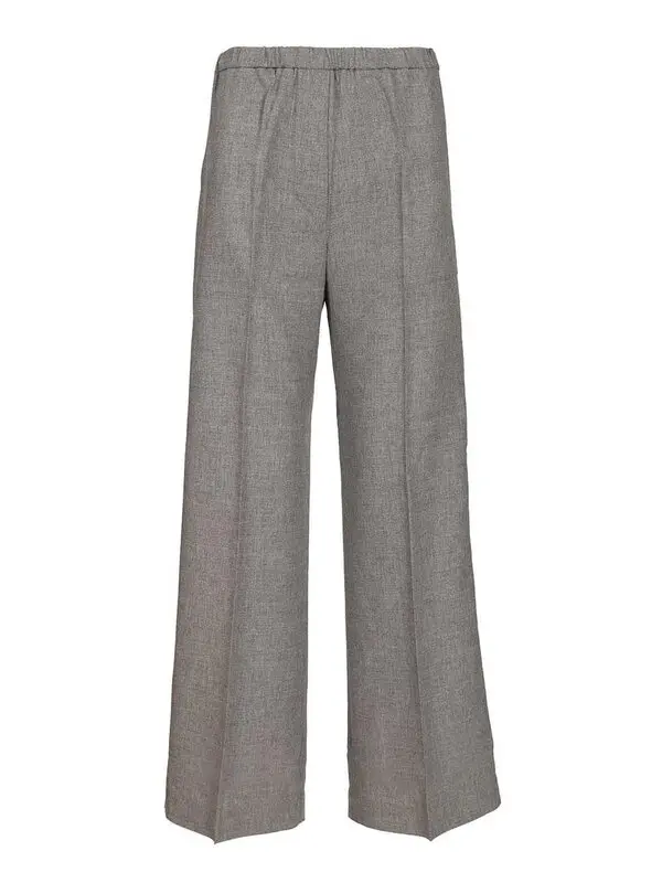 TOTEME Canvas And Wool Casual Trousers - Gray