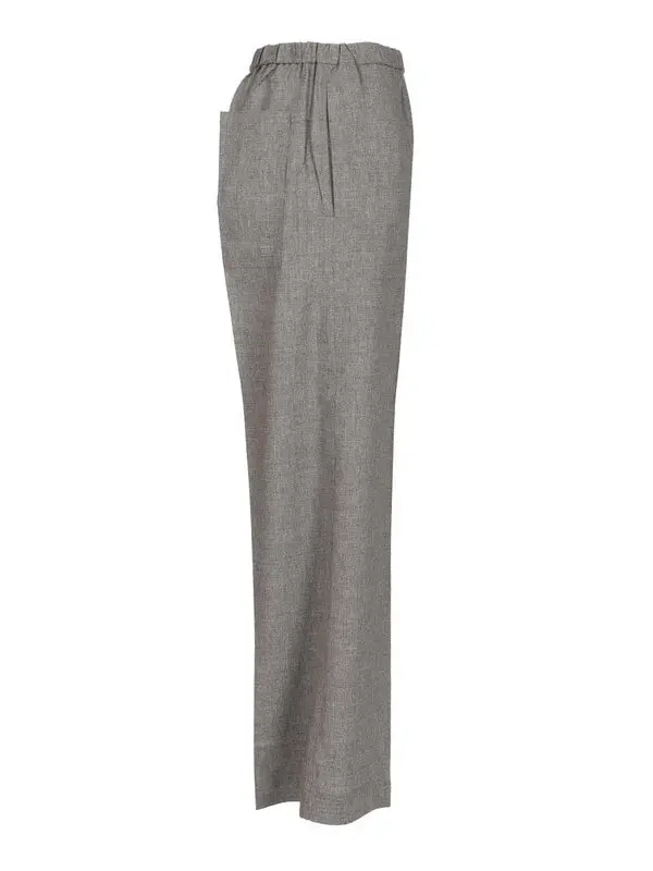 TOTEME Canvas And Wool Casual Trousers - Gray
