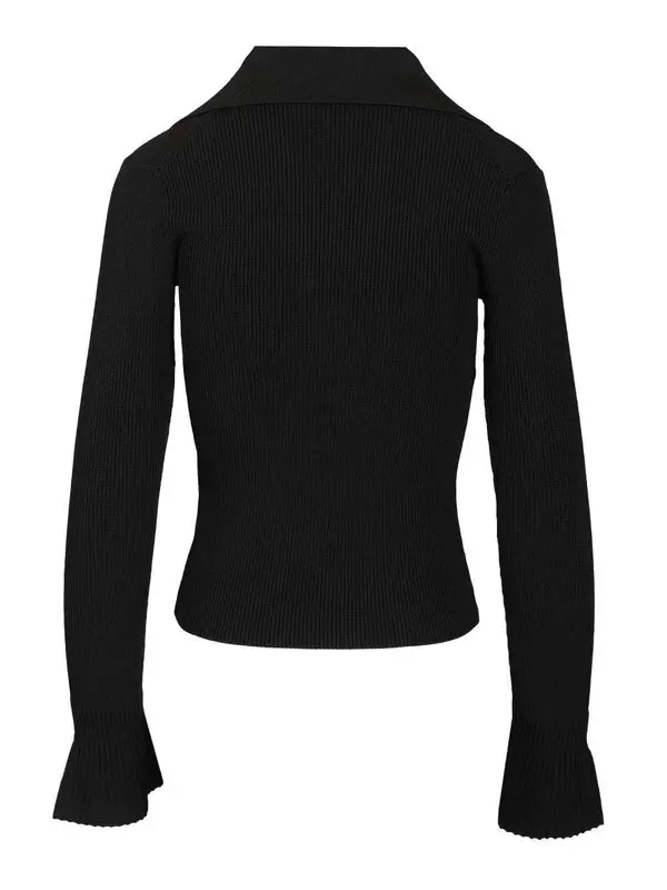 SELF-PORTRAIT Button-up Sweater - Black