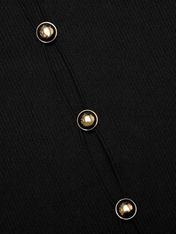 SELF-PORTRAIT Button-up Sweater - Black
