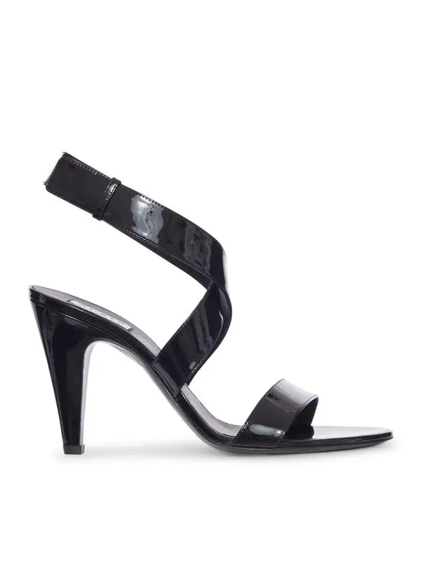 Alaïa Patent Calfskin Cone Sandals - Black