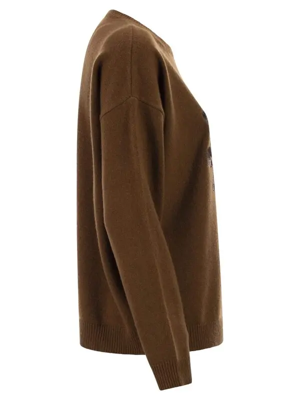 Max Mara Mxmterra Oversized Wool And Cashmere Jumper - Brown