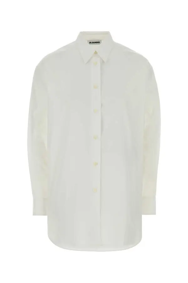 JIL SANDER Poplin Oversize Shirt - White