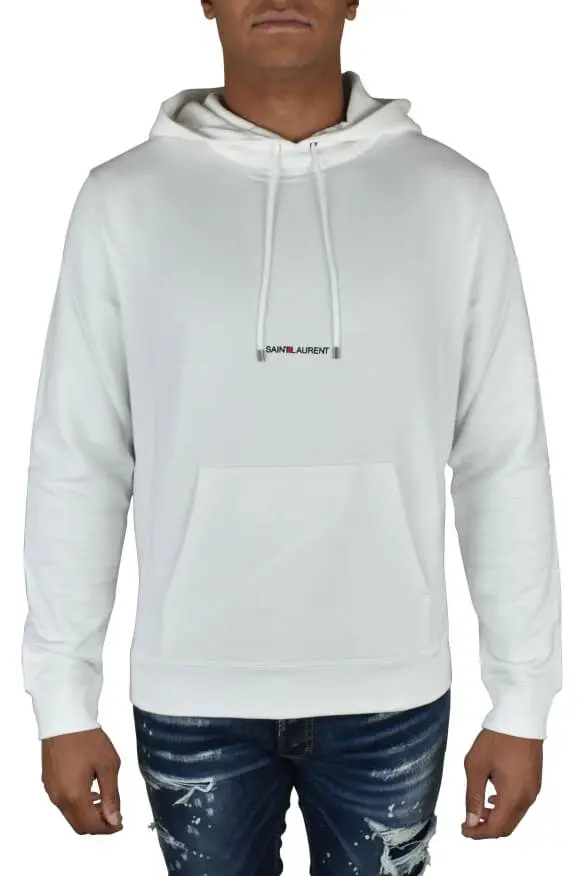 Saint Laurent Cotton Hoodie - White