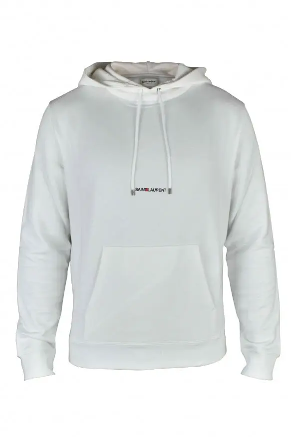 Saint Laurent Organic Cotton Hoodie - White