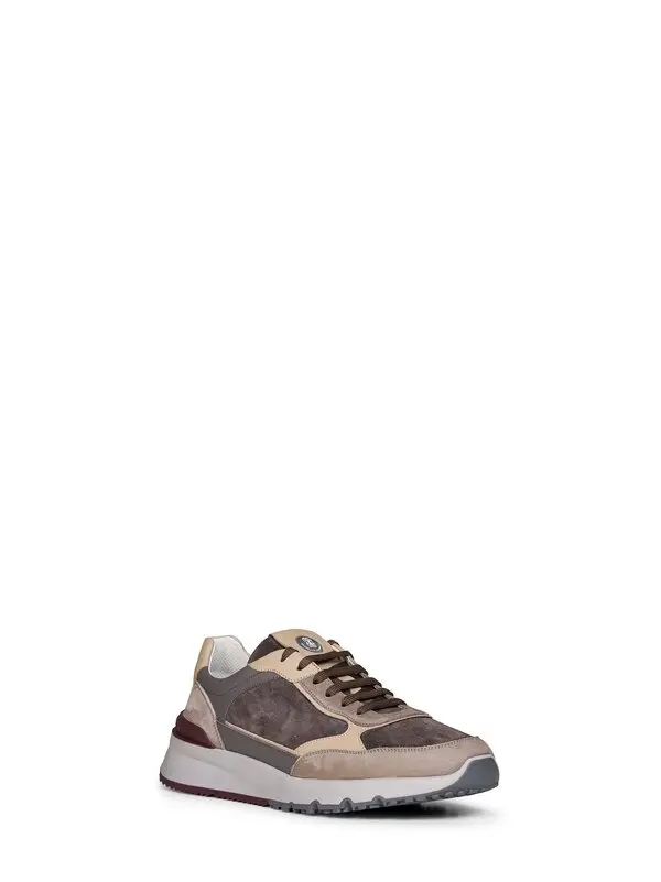 Brunello Cucinelli Anthracite Nubuck And Suede Sneakers