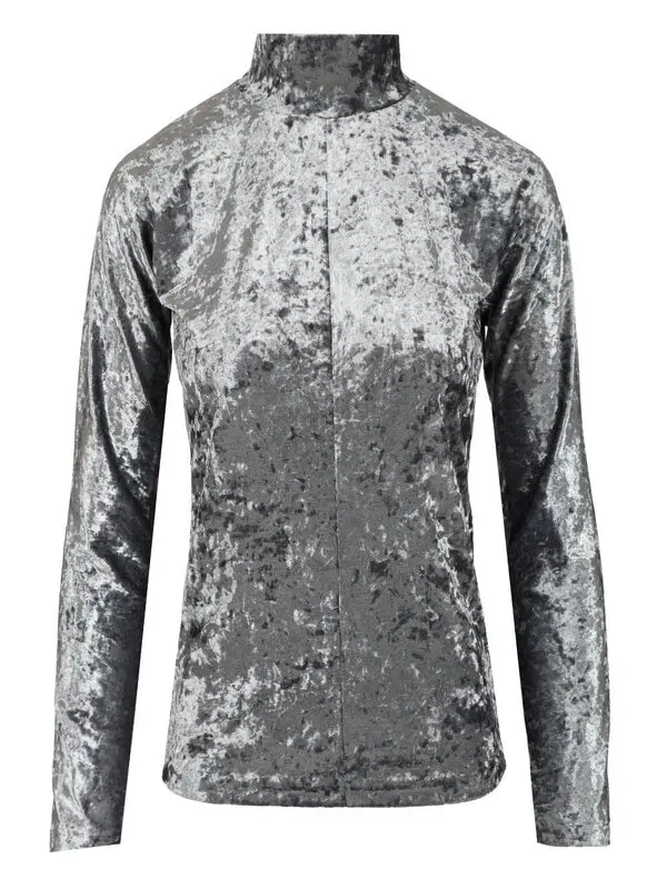 FORTE_FORTE Velvet Turtleneck - Gray