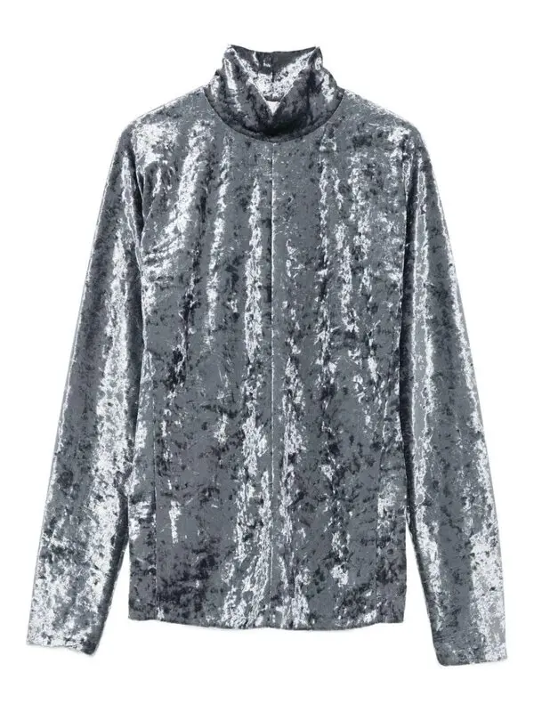 FORTE_FORTE Velvet Turtleneck - Gray