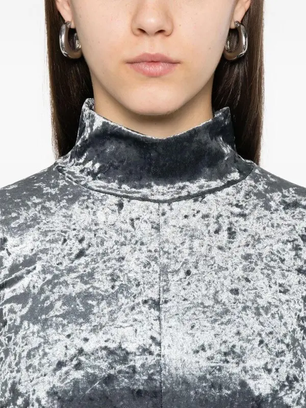 FORTE_FORTE Velvet Turtleneck - Gray