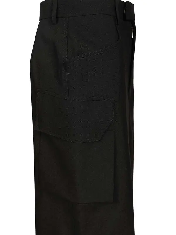 Rick Owens Firebanks Wool Midi Skirt