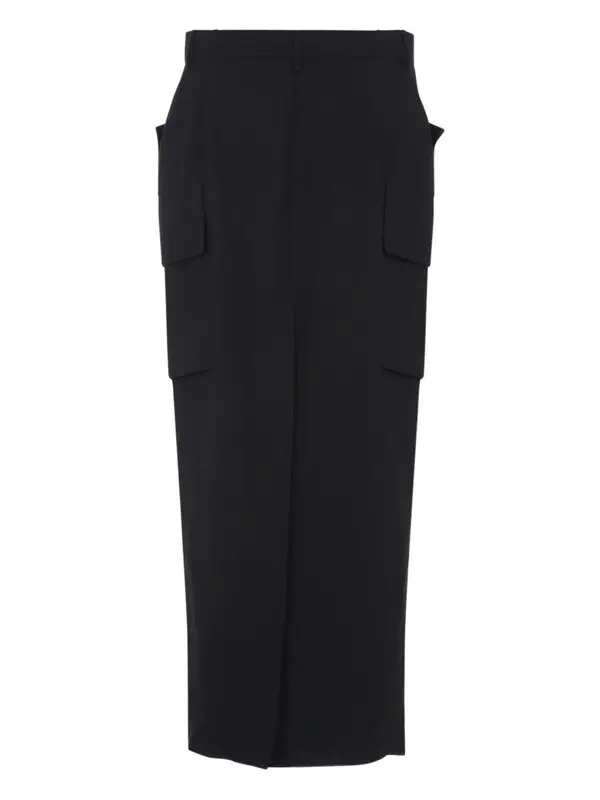 Rick Owens Firebanks Wool Midi Skirt