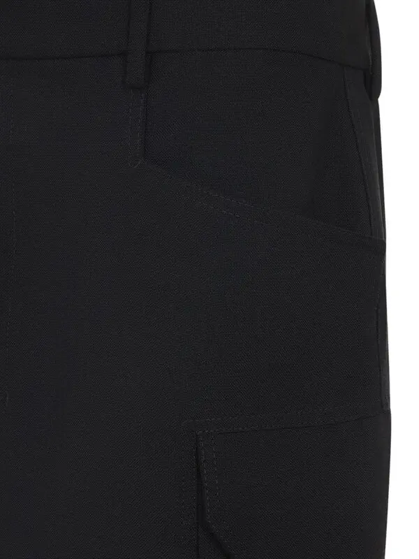 Rick Owens Firebanks Wool Midi Skirt - Black