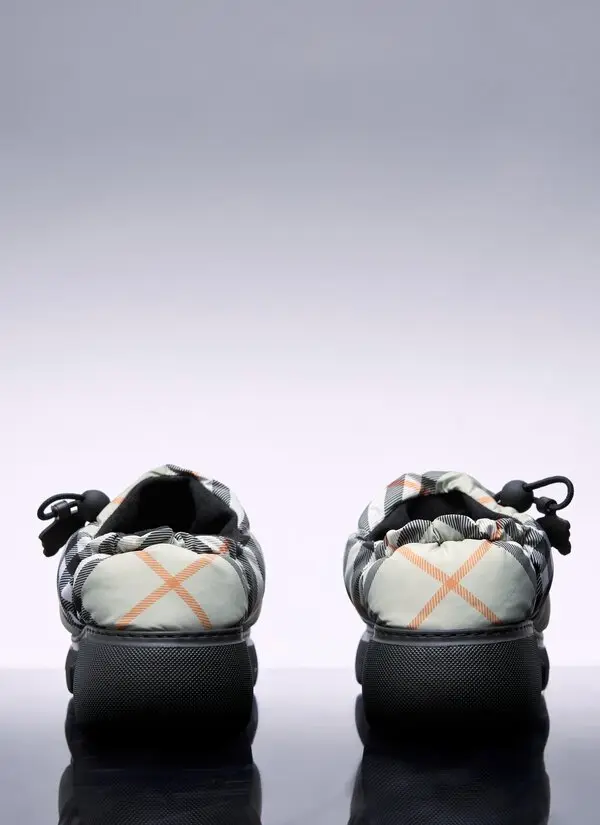 Burberry Check Nylon-blend Pillow Mule