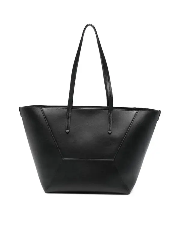 Brunello Cucinelli Leather Shopper Bag - Black