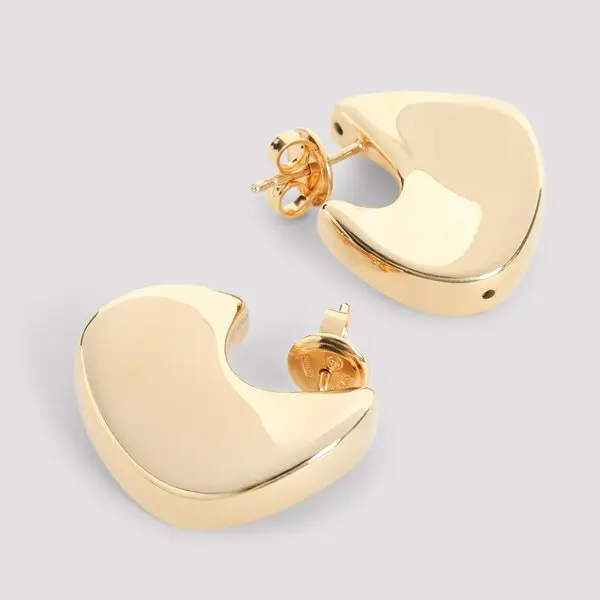 Bottega Veneta Disc Earrings - Silver