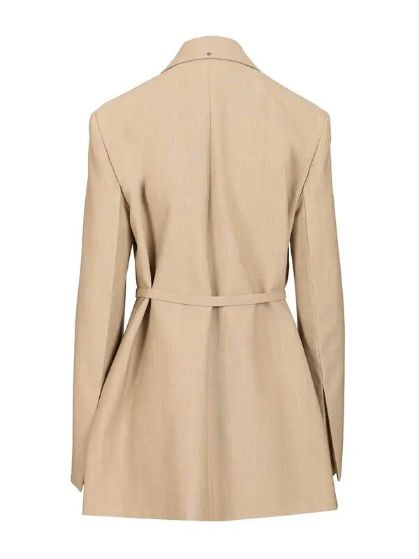 Sportmax Long Double-breasted Wool Blazer