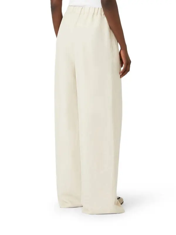 Max Mara Linen And Silk Trousers - Cream