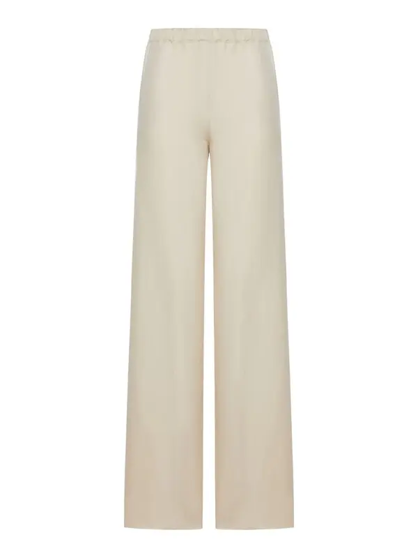 Max Mara Linen And Silk Trousers - Cream