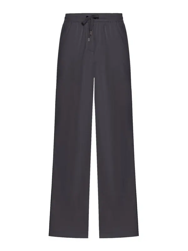 Brunello Cucinelli Wide Leg Trousers With Drawstring - Multicolor
