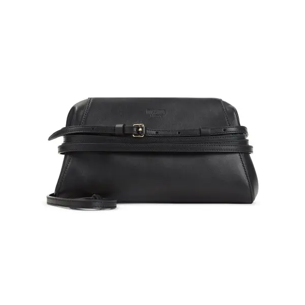 Moschino Belted Shoulder Bag - Black