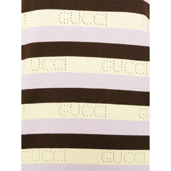 Gucci Striped Short Sleeve Top