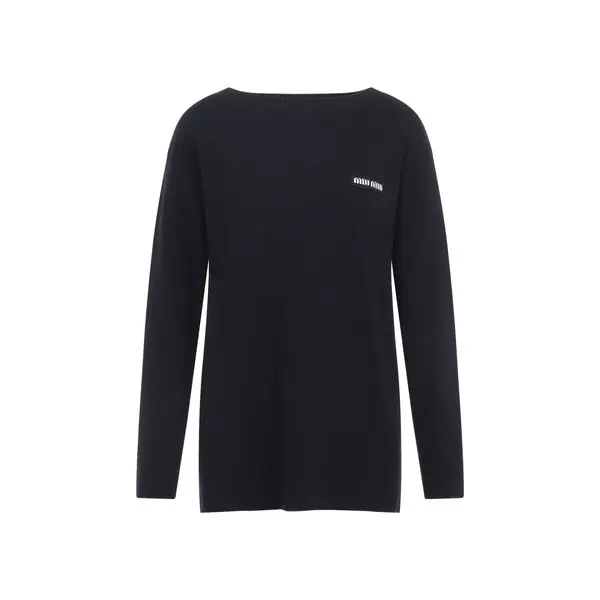 Miu Miu Cashmere Boat-neck Sweater - Blue