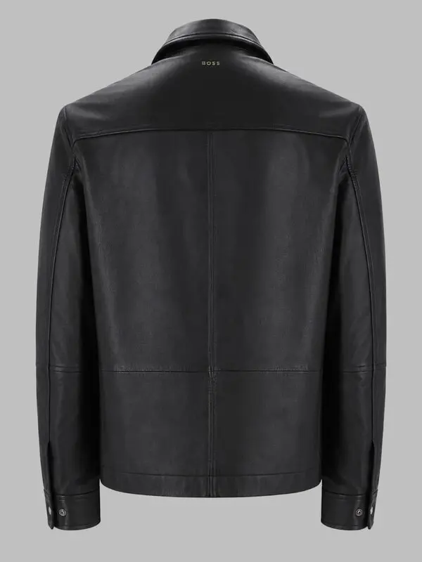 BOSS Leather Joban Jacket - Black