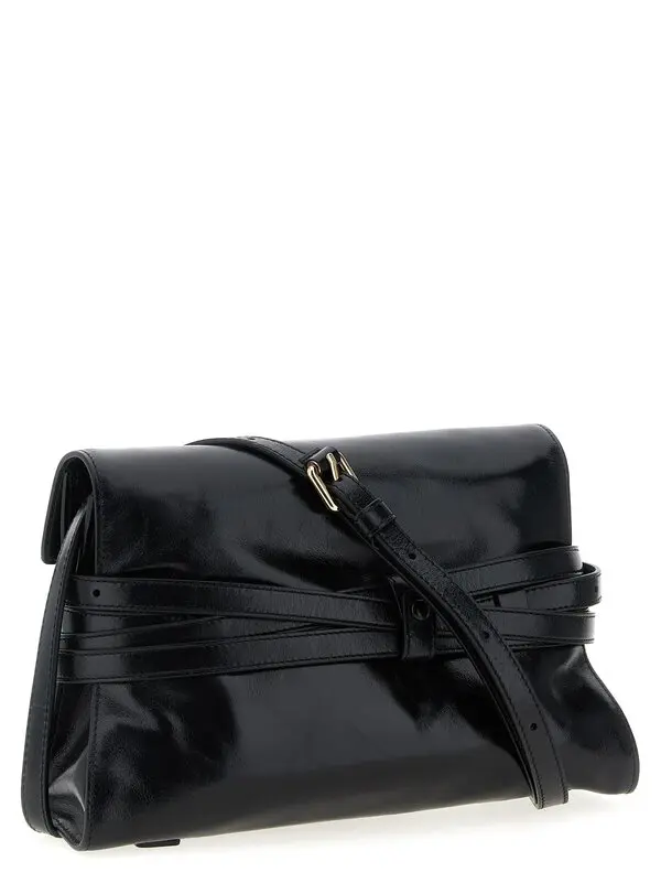 Moschino Tie Me Crossbody Bag - Black