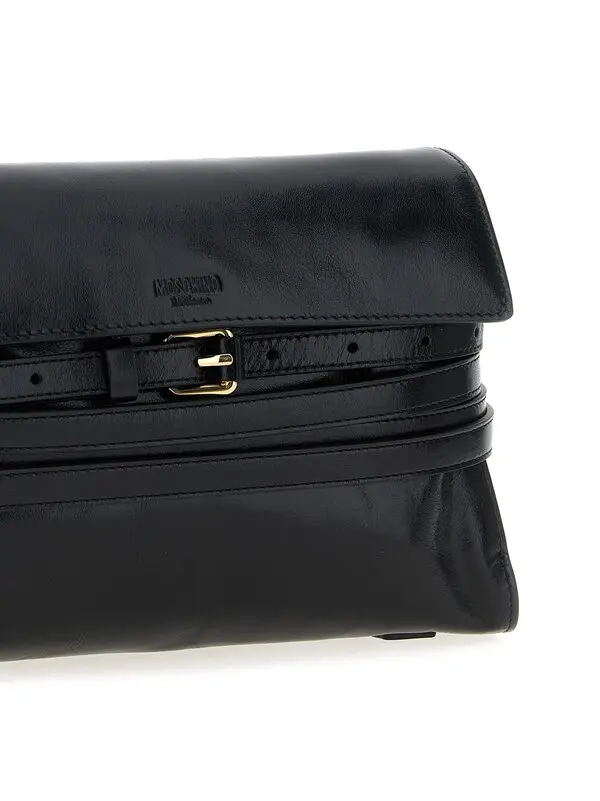 Moschino Tie Me Crossbody Bag - Black