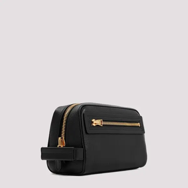 TOM FORD Grained Leather Toiletry Case - Black