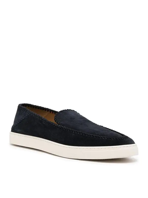 Giorgio Armani Galleria 3 Suede Slip-on Shoes - Blue