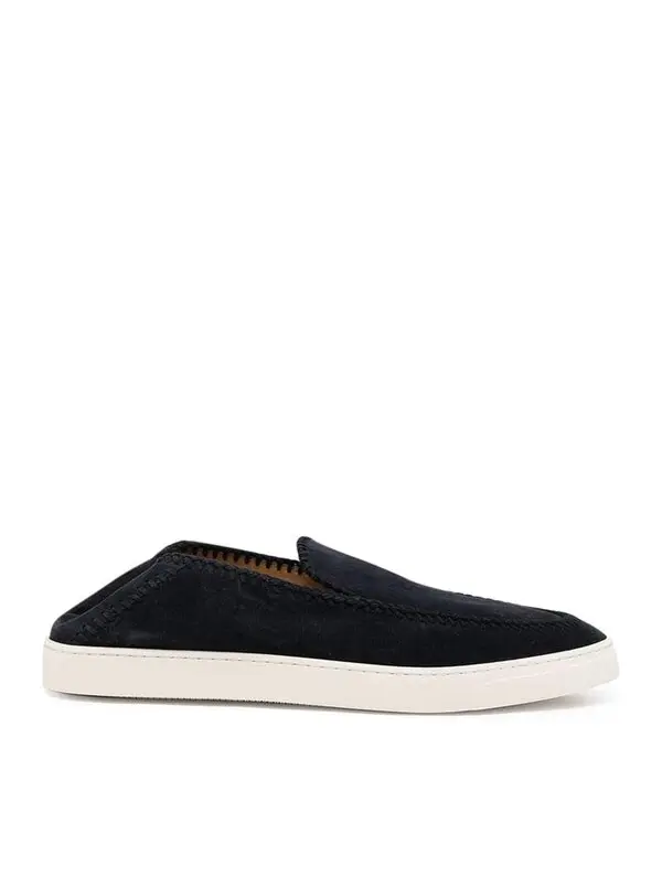 Giorgio Armani Galleria 3 Suede Slip-on Shoes - Blue