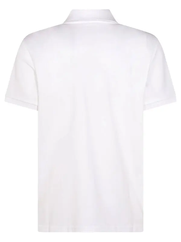 Moncler Polo In Cotone Piqué Con Patch Logato