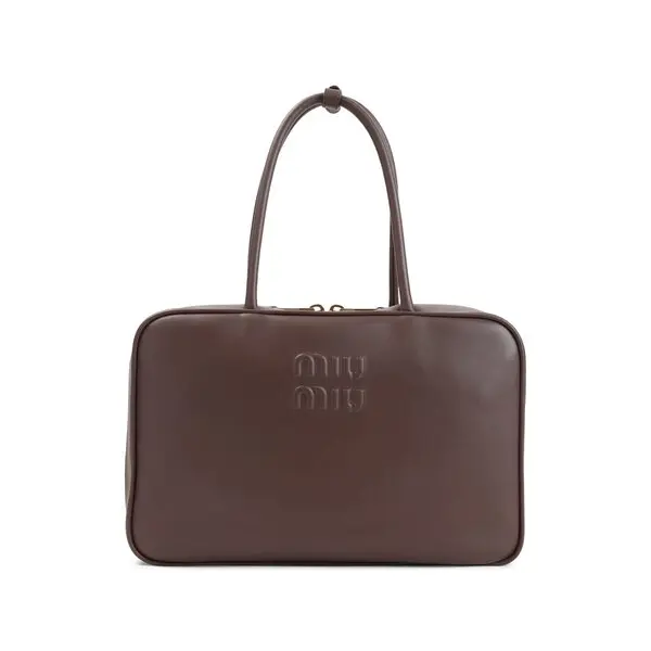 Miu Miu Beau Calf Leather Shoulder Bag - Brown