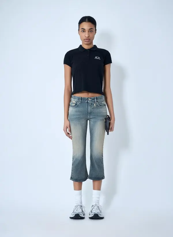 Balenciaga Cropped Logo Polo Shirt