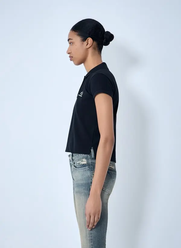 Balenciaga Cropped Logo Polo Shirt