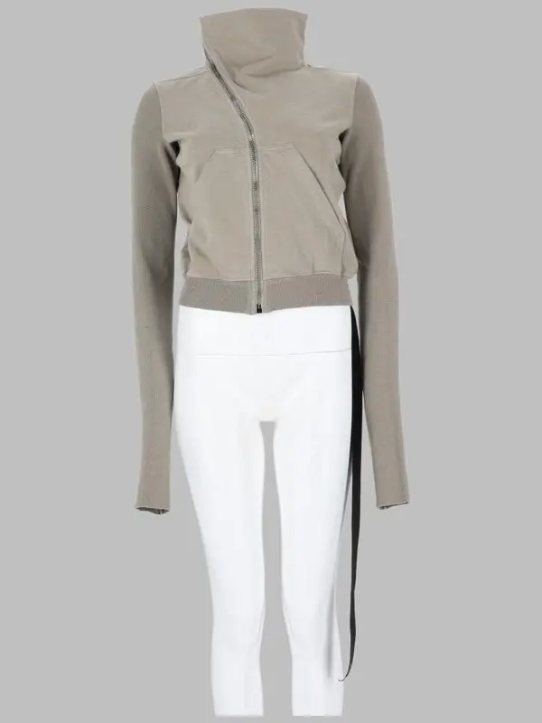 Rick Owens Asymmetrical Zip Mountain Sweatshirt - Gray