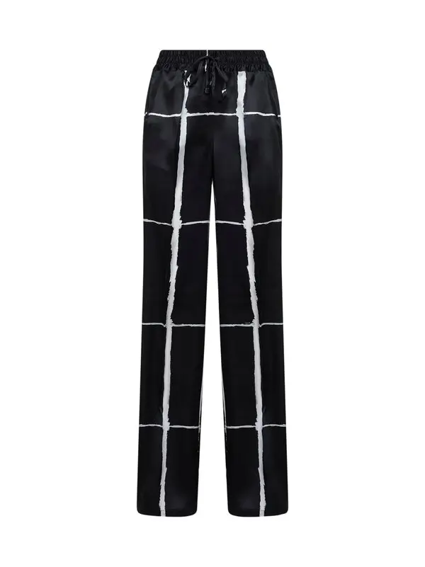 Kiton Printed Silk Drawstring Trousers - Multicolor