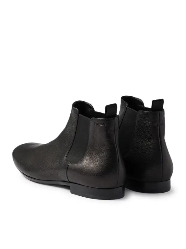 Prada Leather Chelsea Boots