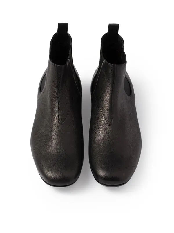 Prada Leather Chelsea Boots - Black