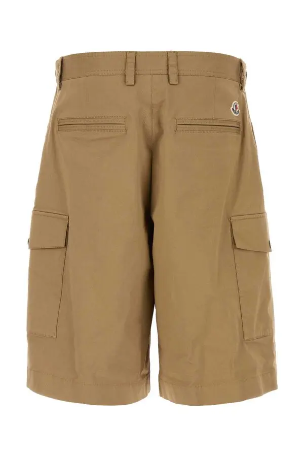 Moncler Cappuccino Stretch Cotton Bermuda Shorts