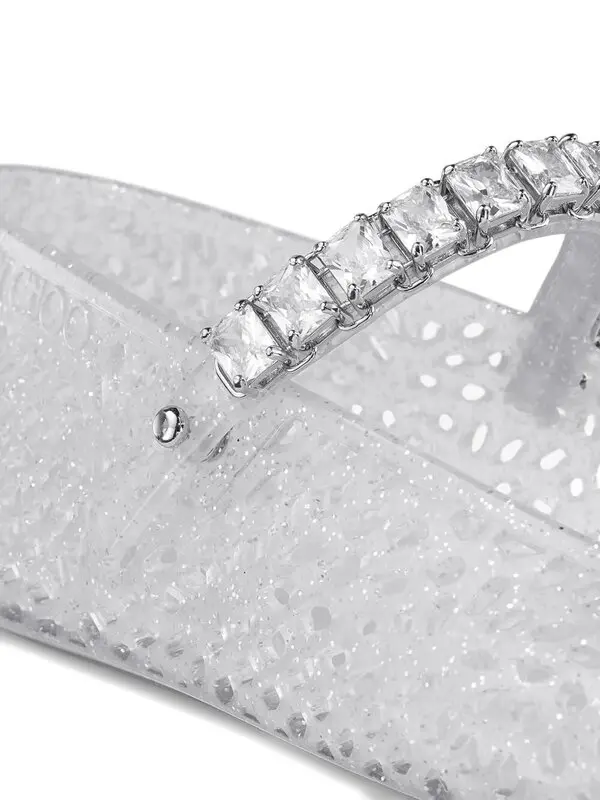 JIMMY CHOO Crystal Ballerina Flats - Silver